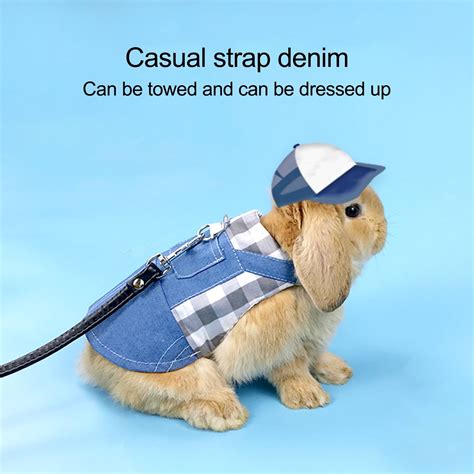 Dopi 1 Set Bunny Clothes With Traction Rope Comfortable Fashion Small