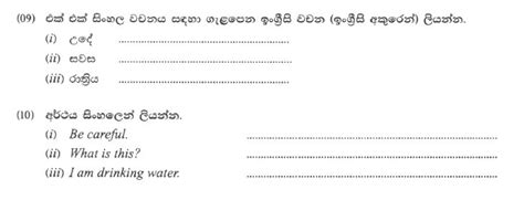 ශිෂ්‍යත්වයට ඉංග්‍රීසි