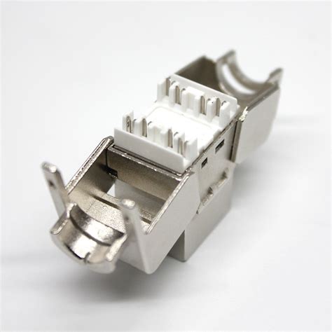 Rj45 Cat6a Cat7 Keystone Jack With Shielded Toolless 8p8c Keystone Module Cat6 A