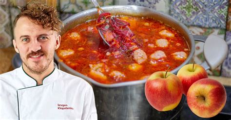 გემრიელი ბორშის თამამი რეცეპტი უკრაინელი მზარეულისგან ვაშლი და პირშუშხა აუცილებელია რჩევები