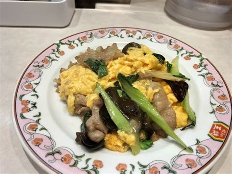 冷し中華肉と玉子の炒りつけ味薄め 餃子の《王将》 【新生】限りなくサムシングブルー