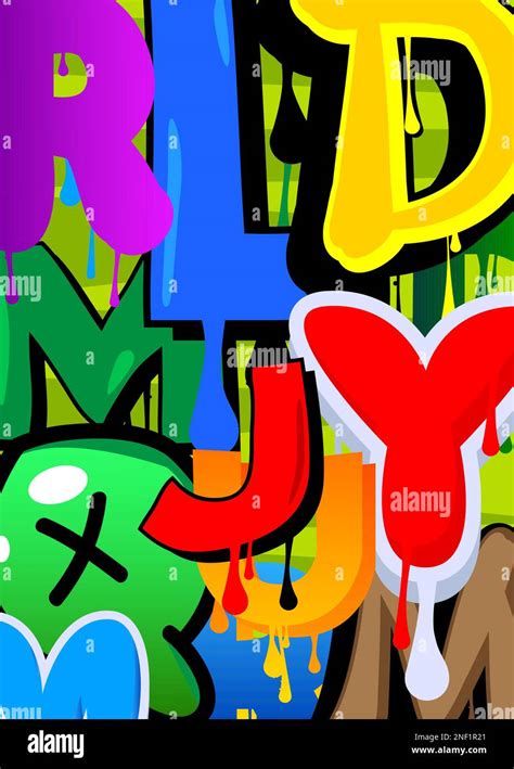 Graffiti Wallpaper With Gradient Geometric Abstract Modern Street Art