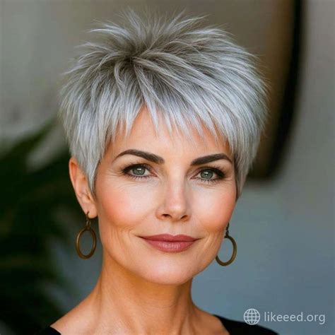 Modern Silver Pixie Cuts For Elegant Confident Women Likeeed