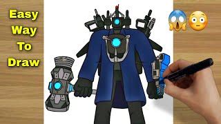 HOW TO DRAW TITAN CAMERAMAN UPGRADE FROM SKIBIDI TOILET Como Dibujar A Titan Cameraman ViDoe