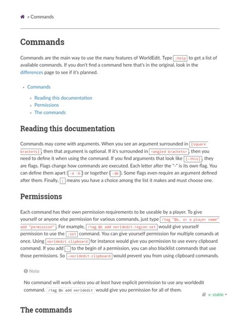 Commands Worldedit For Minecraft Bedrock Pdf