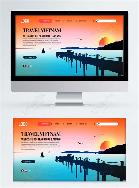 트렌디 한 만화 스타일 베트남 나트랑 여행 웹 Ui 디자인 이미지 사진 465496083 무료 다운로드