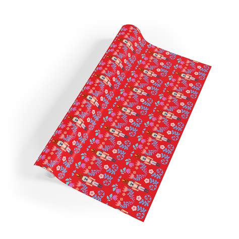 Red Nutcracker T Wrap Paper Pink Nutcracker Wrapping Paper Sold By