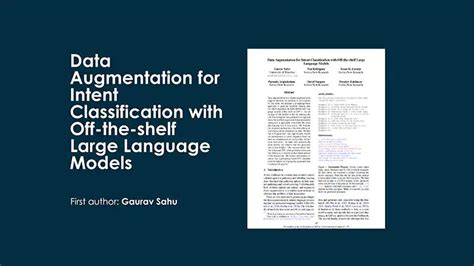 data augmentation for intent classificatio