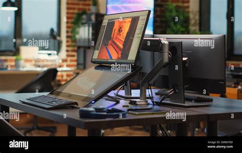 empty electronics with multiple screens to develop artistic modern