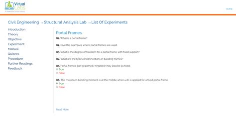 Basic Structural Analysis Portal Frames Quiz Selection And Button Problems Issue Virtual