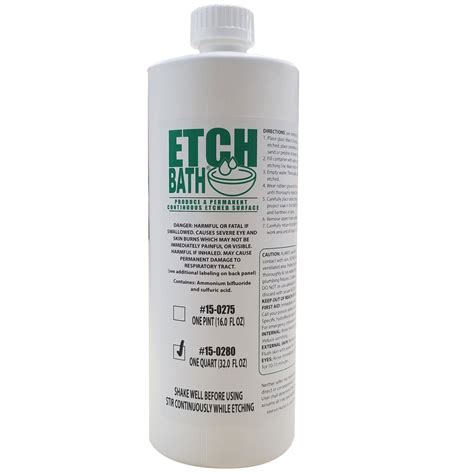 32 Oz Etch Bath Dipping Solution Glass Etching