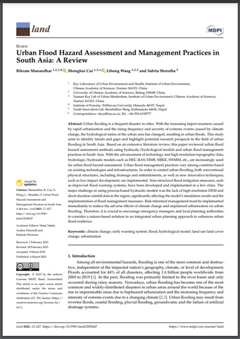 Urban Flood Hazard Assessment And Management Practices In South Asia A Review PreventionWeb