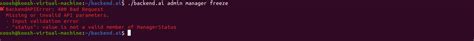 Cannot Freeze Manager Using Command Issue 888 Lablup Backend Ai