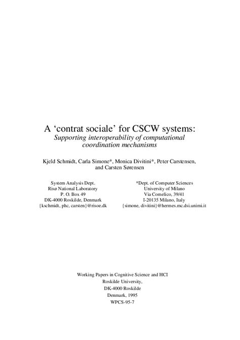 pdf a ‘contrat sociale for cscw systems