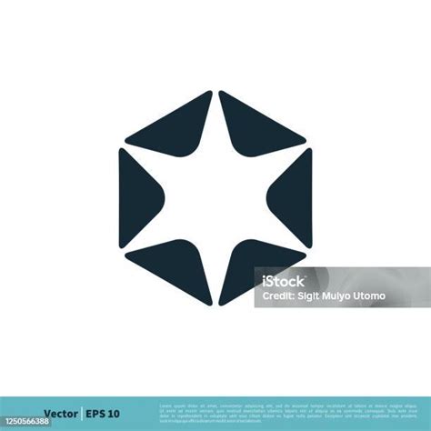 스타 육각 형 아이콘 벡터 로고 템플릿 일러스트 디자인 벡터 Eps 10 개념에 대한 스톡 벡터 아트 및 기타 이미지 개념