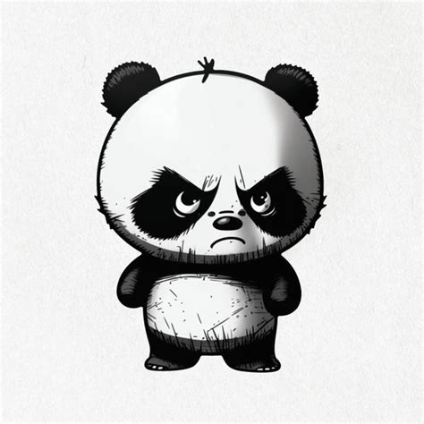 How To Draw A Mad Panda