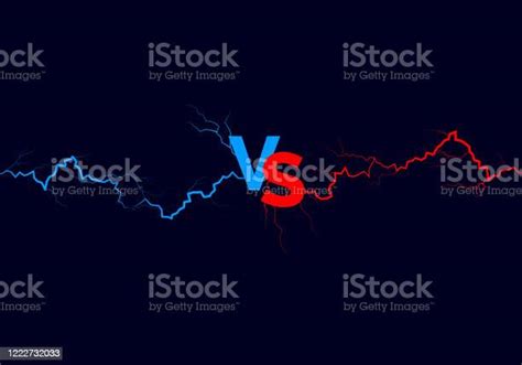 배경 대 파란색과 빨간색은 텍스트 Vs를 사용하는 표시등을 강제로 합니다 벡터 Championship에 대한 스톡 벡터 아트 및