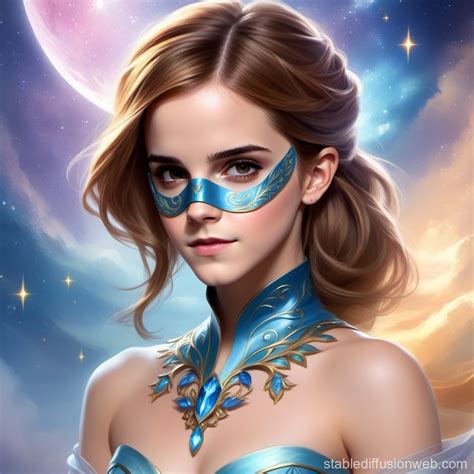 Emma Watson Wearing Volto Mask Stable Diffusion Online