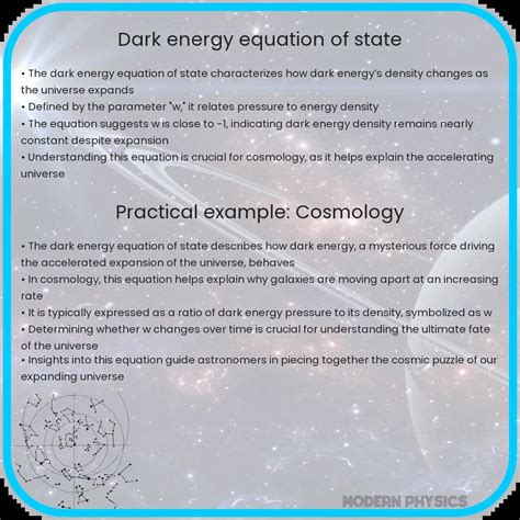 Dark Energy Equation Of State Mystery Impact And Cosmology