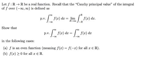 Solved Let F R Rightarrow R Be A Real Function Recall That