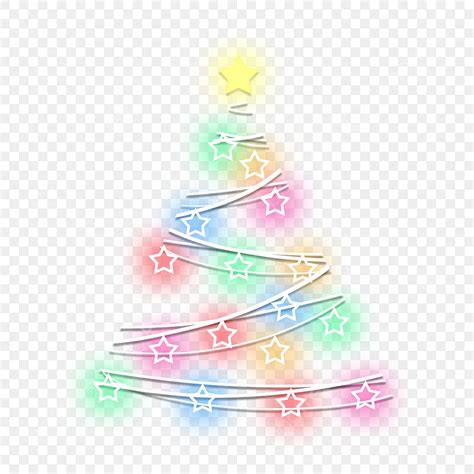 Christmas Tree Lights Png Transparent Colorful Christmas Tree Lights Pentagram Color