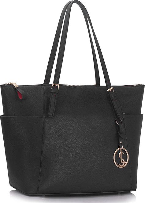 Anna Grace Ag00350 Γυναικεία Τσάντα Shopper Ωμου σε Μαύρο χρώμα Skroutz Gr