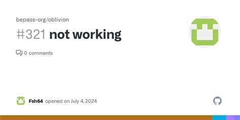 Not Working · Issue 321 · Bepass Orgoblivion · Github