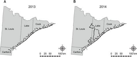 Placement Of Usda Aphis Milk Carton Traps Baited With Synthetic Female