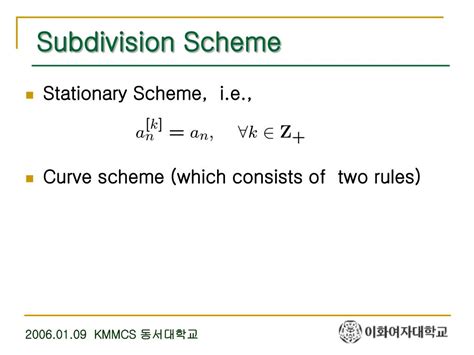 Ppt Subdivision From Stationary To Non Stationary Scheme Powerpoint Presentation Id1831727