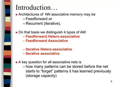 Artificial Neural Network Lecture 6 Associative Memories And Discrete Hopfield Networks Pdf