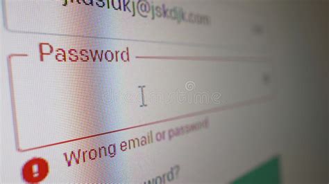 Entering Incorrect Password While Logging To Website Stock Video