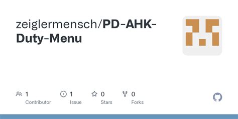 Github Zeiglermensch Pd Ahk Duty Menu