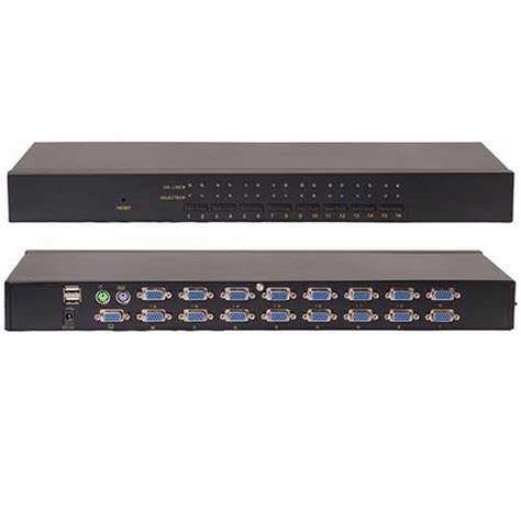 Cattex 16 Port USB PS2 KVM Rack Mountable VGA KVM Console Networking