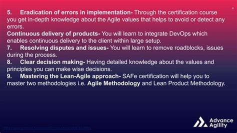 Safe Agile Certification Benefits And Exam Pattern Ppt