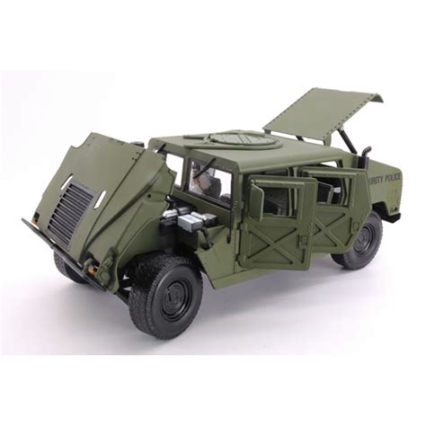 Awml003 Hmmwv Humvee Security Police Green Drab 118 Auto World Mezzi Militari Modellino