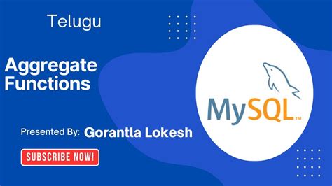 Part 14 Aggregate Functions In Mysql Telugu Mysql Youtube