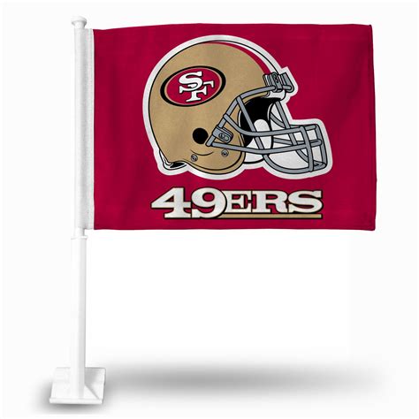 San Francisco 49ers Car Flag Helmet Biggsports