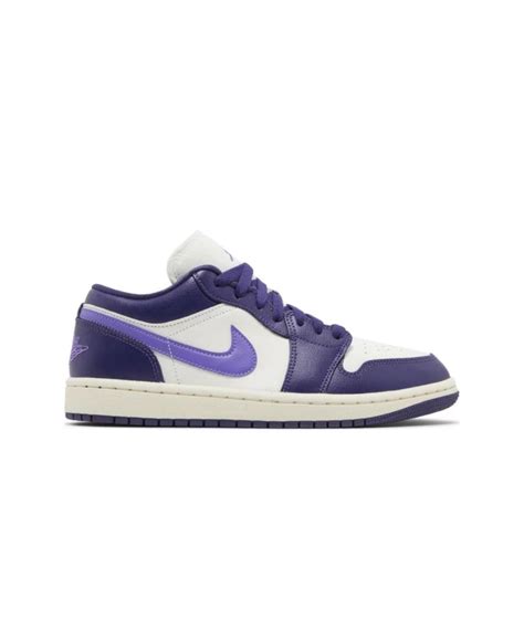 JORDAN Фиолетовые кожаные кеды 1 Low для женщин – купить в интернет ...