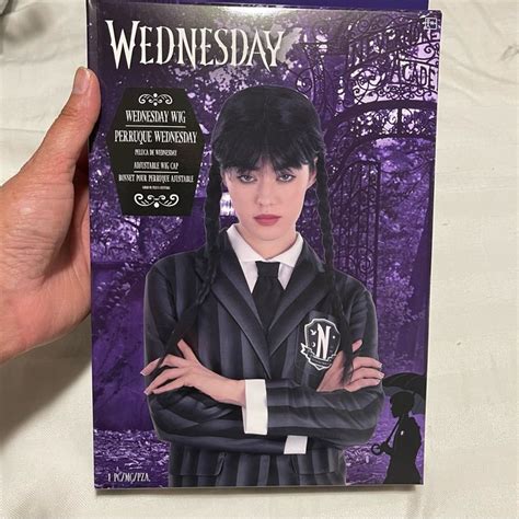 Nip Adult Wednesday Addams Nevermore Uniform Wig Cosplay Halloween In