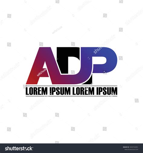 Adp Letter Monogram Logo Design Vector Stock Vector Royalty Free 1833724351 Shutterstock