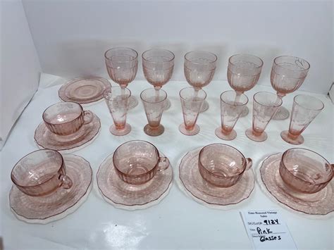 Pink Depression Glassware Glasses