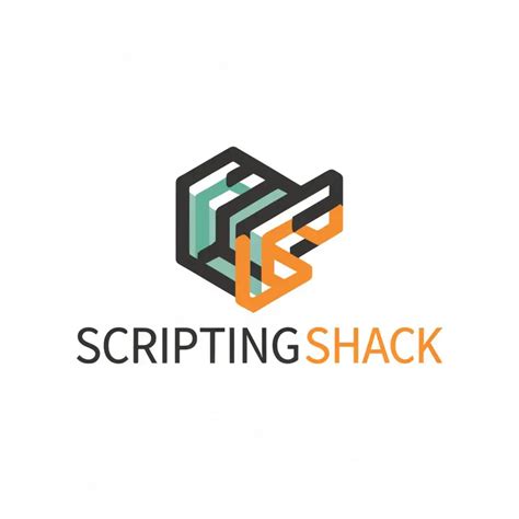 Logo Design For Scripting Shack Code Script Symbol With Modern