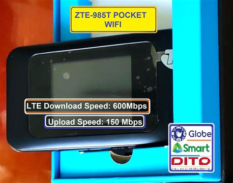 Zte Mf T Pocket Wifi With Up To Mbps Max Lte Download Speed And Mbps Upload Speed
