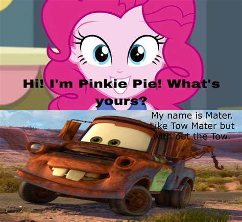 Pinkie Pie Meets Tow Mater By Awesomegamedude10 On Deviantart