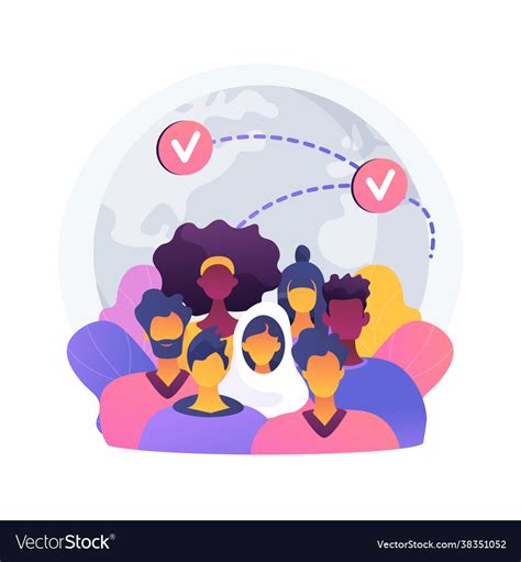 International Migration Abstract Concept Vector Image
