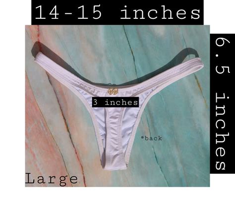 Ashley Marie White Bikini Thong Bottom The Bikini Block The