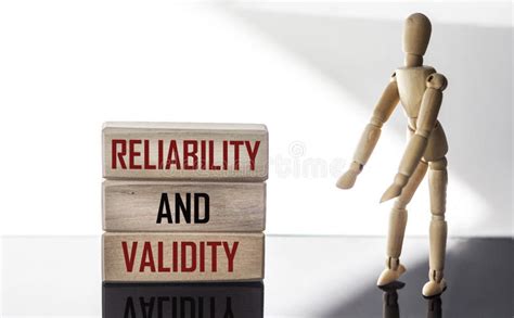 Sign With The Inscription Reliability And Validity On Wooden Blocks And