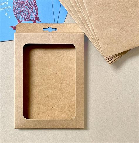 Kraft Card Display Boxes For A6 Greeting Cards Etsy Uk