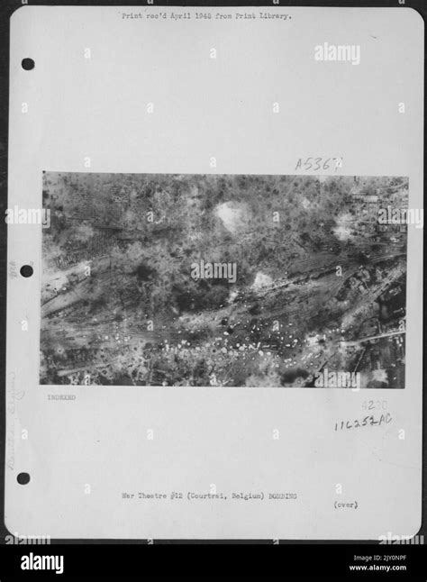 Photo Of Marshalling Yard At Courtrai Belgium After Attack Of 26 July 1944 Shows Almost