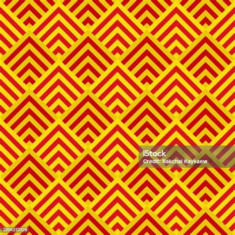 카탈로니아 국기의 갈매기 모양 화살표 패턴입니다 기하학적 배경입니다 벡터 일러스트 레이 션 0명에 대한 스톡 벡터 아트 및 기타 이미지 Istock